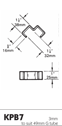 Double Gate Bracket KPB7 – 38 × 32 × 16 mm U-Shaped, 3 mm Thick ...