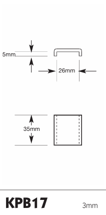 U-Channel Spacer Bracket KPB17 – 26 × 35 mm U-Profile, 3 mm Thick ...